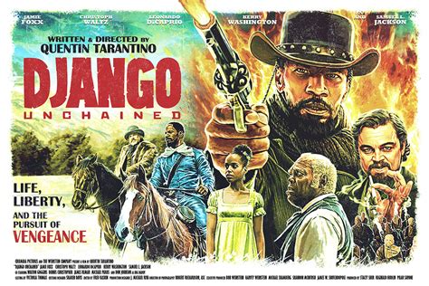 Django Unchained Poster Django Unchained Luxury Framed Movie Poster