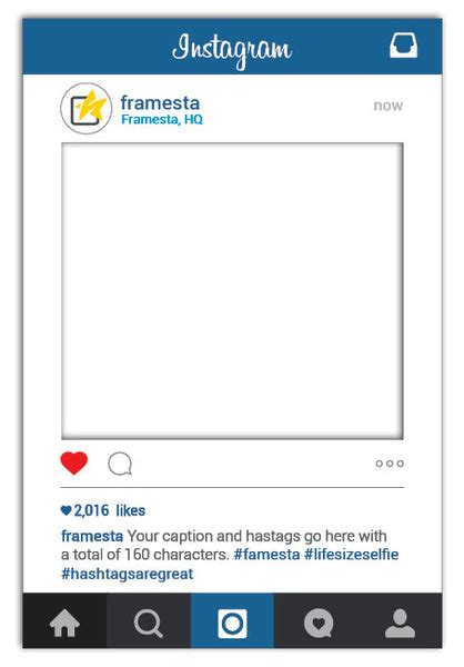 Instagram Selfie Frame Australia Extra Large 115 X 190 Cm Framesta
