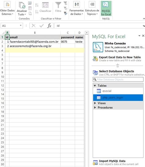 mysql for excel stack overflow em português