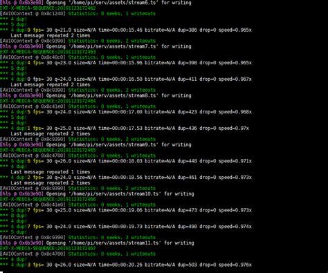 raspberry pi low fps output using ffmpeg and a raspi camera stack