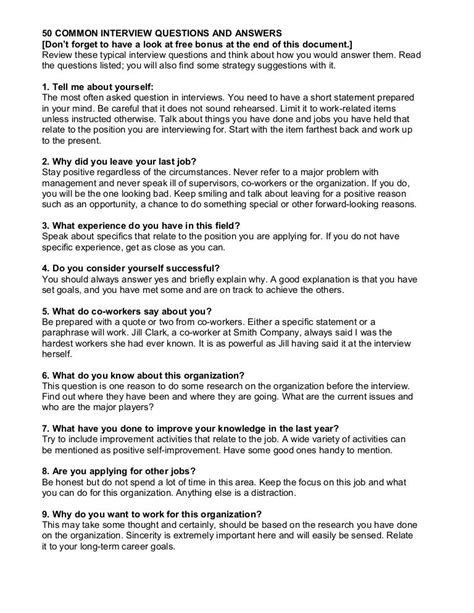 top 50 interview questions with answers pdf psychology cognition riset