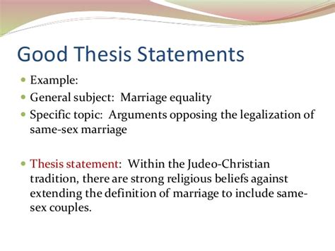 writing a good thesis statement