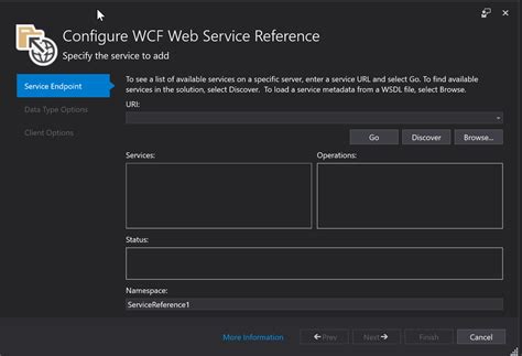 c unable to add service reference in vs 2017 15 5 7
