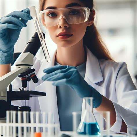 Premium Ai Image Woman In Laboratory Doing Experiments