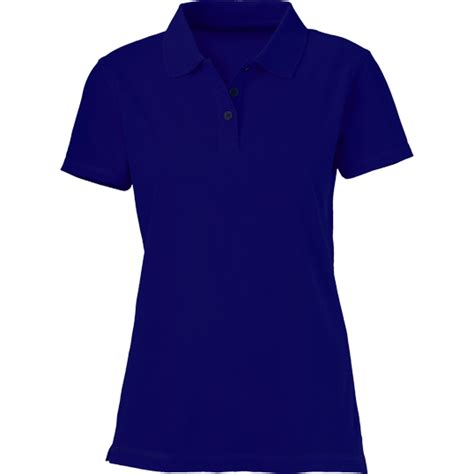 Plain Royal Blue Womens Polo Shirt Cutton Garments