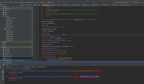 flutter basics error type assetbundle not found assetbundle isn t