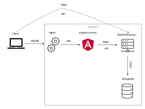 in angular and nodejs application how to allow connection to api only