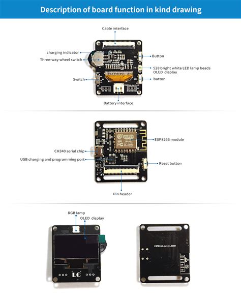 esp 8266 watch programming development board chinalctech