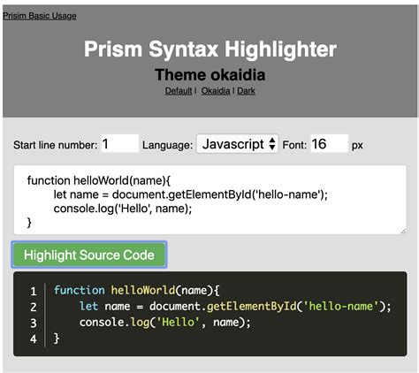 github motionmaker prismjs copy paste highlighter tool simple web