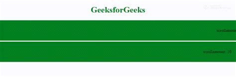 html marquee scrollamount attribute geeksforgeeks