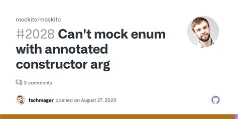 can t mock enum with annotated constructor arg · issue 2028 · mockito