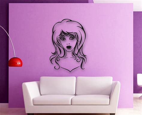 Wall Stickers Vinyl Decal Beautiful Sexy Girl Hairstyle
