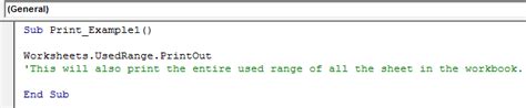 vba print statement how to use excel vba for printout