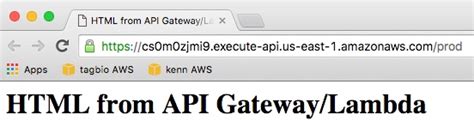 how to return html from aws api gateway and lambda