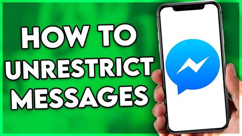 How To Unrestrict Messages On Facebook Messenger Easy Youtube