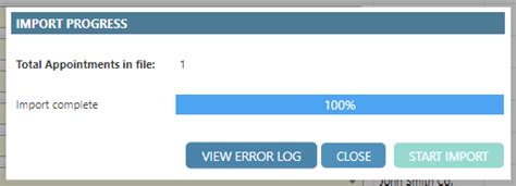 import appointment dataforce documentation
