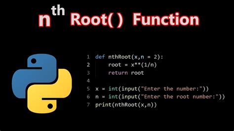 nthroot function program python program youtube