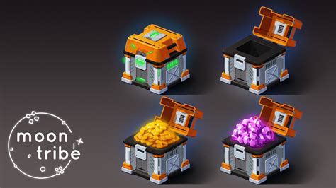 artstation 2d chests assets sci fi game assets