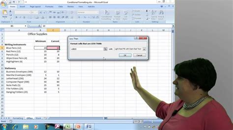 creating conditional formatting rules in microsoft excel 2007 youtube