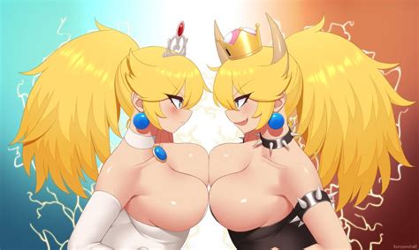 Kuroonehalf Bowsette Princess Peach Mario Series New Super Mario