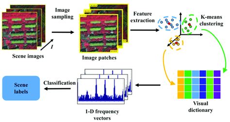 the procedure of scene classification based on the bag of visual words