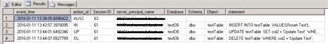 create insert update delete db audit in sql server