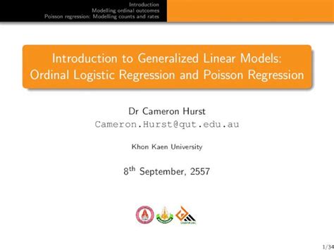 Pdf Introduction To Generalized Linear Models Ordinal Classroom