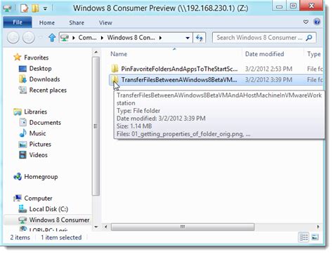 transfer files between a windows 8 pc and a windows 7 pc