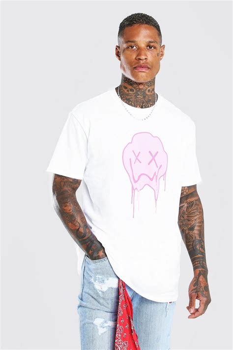 Oversized Drip Face T Shirt Boohoo