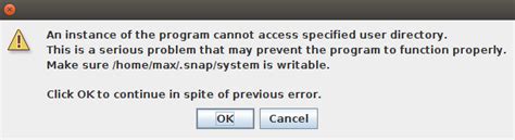 error opening snap in ubuntu snap step forum
