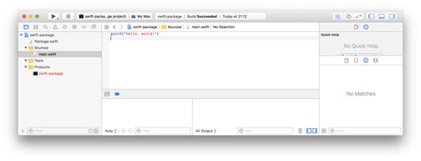 swift package manager outputs not shown in xcode stack overflow