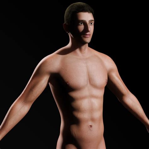 3d realistic male body human turbosquid 1174362