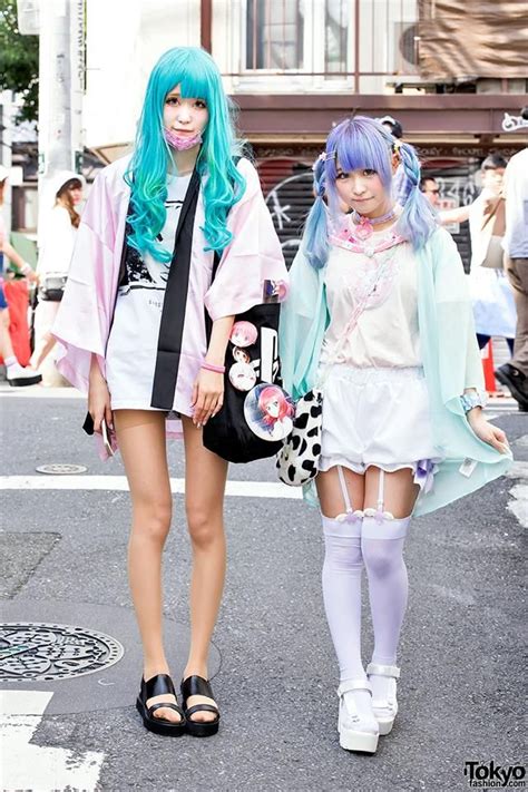 Jyuria 18 And Colomo 19 On The Street In Harajuku Wearing Anime