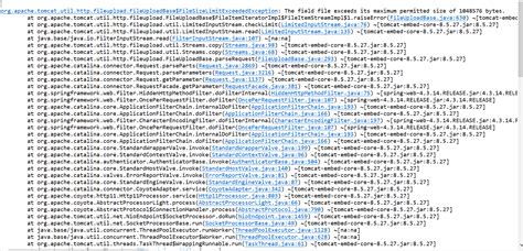 java filesizelimitexceededexception can not be handled