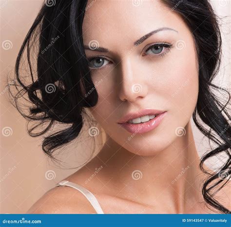 Portrait Of A Beautiful Tender Woman With Creative Hairstyl Stock Image