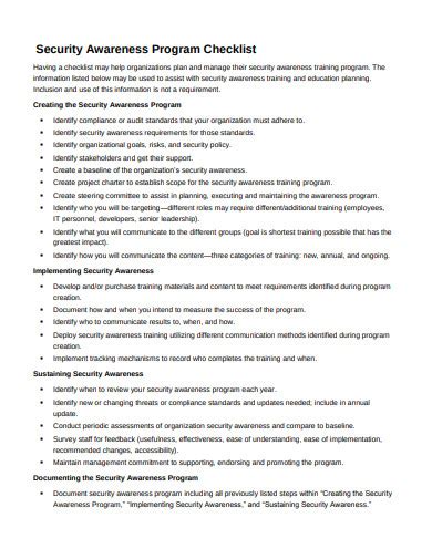 6 database security checklist templates in pdf doc