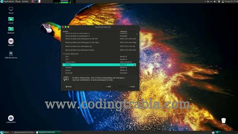 how to set hotkey for terminal on parrot security linux youtube