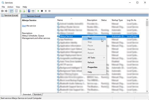 how to start the alteryx service alteryx community