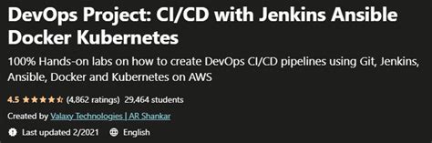 udemy devops project ci cd with jenkins ansible docker kubernetes