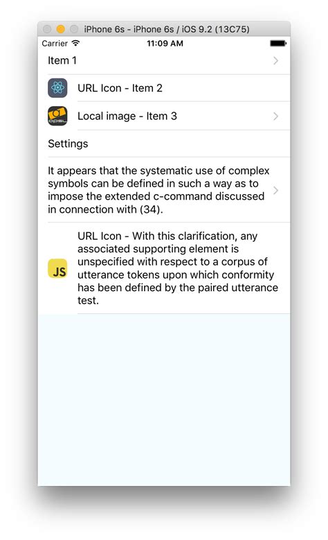 react native default ios item cell reactscript