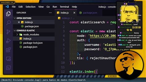 [nodejs] enviando console log para banco de dados elasticsearch youtube