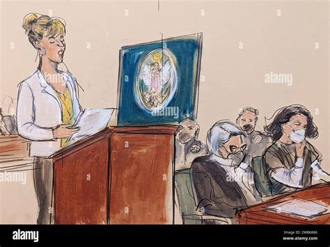 In This Courtroom Sketch Annie Farmer Left Makes Her Statement