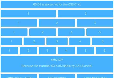 60 columns css grid system 60gs css css script