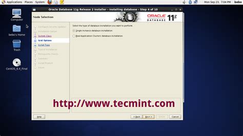 oracle database 11g release 2 installation on rhel centos