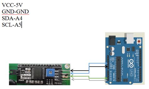 arduino 2 x 16 lcd display module with i2c interface