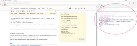 javascript how to get actual html elements in chrome extension not
