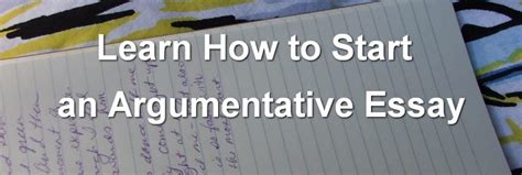 Tips How To Start An Argumentative Essay
