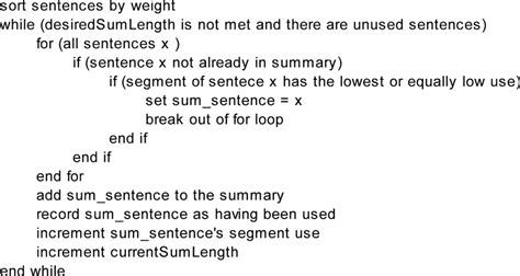 pseudocode for extraction algorithm download scientific diagram