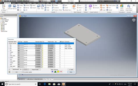 solved inventor link part parameters within assembly to automatically