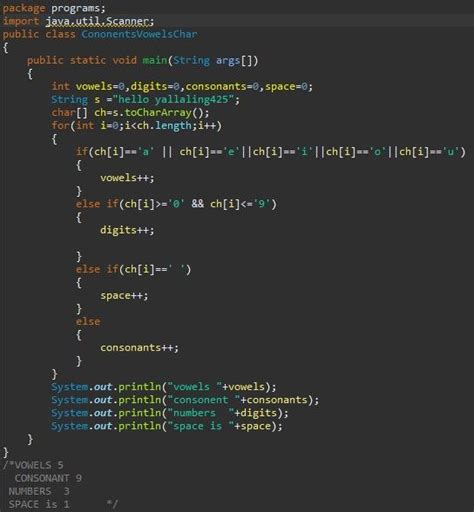 pin by v s on java vowel consonant i 9